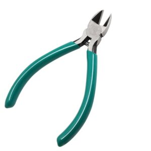 iexcell 4.5" Side Cutter Diagonal Wire Cutting Pliers Nippers Repair Tool, Green, Chrome-Vanadium Steel