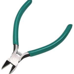 iexcell 4.5" Side Cutter Diagonal Wire Cutting Pliers Nippers Repair Tool, Green, Chrome-Vanadium Steel