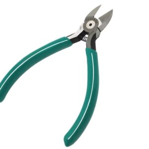 iexcell 4.5" Side Cutter Diagonal Wire Cutting Pliers Nippers Repair Tool, Green, Chrome-Vanadium Steel