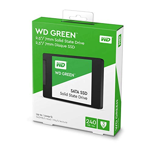 Western Digital 240GB WD Green Internal PC SSD Solid State Drive - SATA III 6 Gb/s, 2.5"/7mm, Up to 550 MB/s - WDS240G2G0A