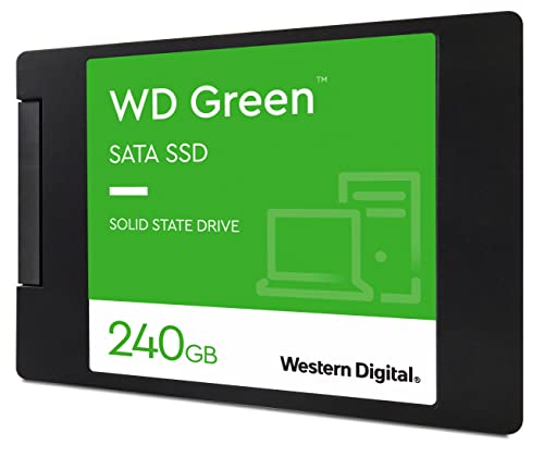 Western Digital 240GB WD Green Internal PC SSD Solid State Drive - SATA III 6 Gb/s, 2.5"/7mm, Up to 550 MB/s - WDS240G2G0A