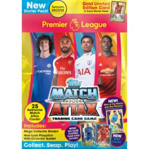 2017-18 topps match attax premier league mega starter pack (31 cards + album + limited edition gold paul pogba!) look for global stars from the premier league*ships from usa*