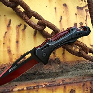 MTech USA Ballistic MT A705G2 RD Spring Assist Folding Knife, Red