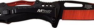 MTech USA Ballistic MT A705G2 RD Spring Assist Folding Knife, Red