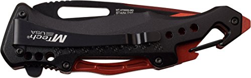 MTech USA Ballistic MT A705G2 RD Spring Assist Folding Knife, Red