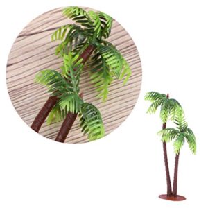 Amosfun 5Pcs Plastic Coconut Palm Tree Miniature Plant Pots Bonsai Craft Micro Landscape DIY Decor…