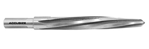 Accusize Industrial Tools H.S.S. Spiral Flute Aligning Reamer, 5/8'' Cutting Diameter, 1/2'' Shank Diameter, 0522-0058