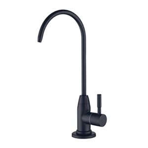 drinking water faucet sus304 stainless steel 100% lead-free heavy duty faucet 90° single handle 360° swing spout brass ceramic cartridge matte black