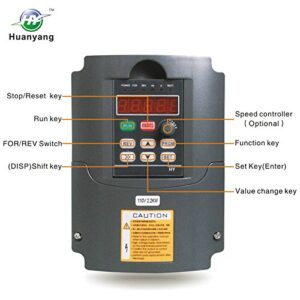 Huanyang VFD,Single to 3 Phase,Variable Frequency Drive,2.2kW 3HP 110V/120V Input AC for Motor Speed Control,HY Series