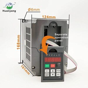 Huanyang VFD,Single to 3 Phase,Variable Frequency Drive,2.2kW 3HP 110V/120V Input AC for Motor Speed Control,HY Series