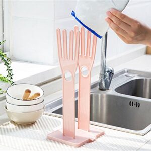 2 Pieces Kitchen Rubber Gloves Racks Drain Towel Storage Holders Home Cleaning Tool Drying Rack Sink Accessories