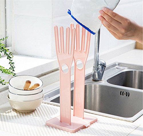 2 Pieces Kitchen Rubber Gloves Racks Drain Towel Storage Holders Home Cleaning Tool Drying Rack Sink Accessories