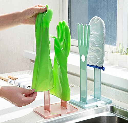 2 Pieces Kitchen Rubber Gloves Racks Drain Towel Storage Holders Home Cleaning Tool Drying Rack Sink Accessories