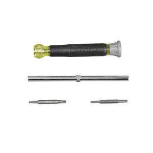 Klein Tools 32585 Multi-bit Precision Screwdriver Set, 4-in-1 Electronics Screwdriver with Industrial Strength Torx Bits, Spin Top