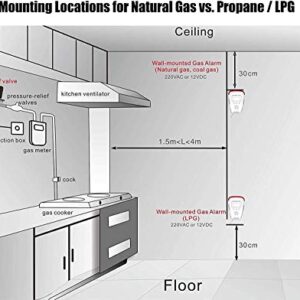 Natural Gas Detector and Propane Detector; Gas Leak Alarm for Home, Kitchen, Camper, Trailer, RV; Monitor Combustible Explosive Gases Like LPG, LNG, Methane, Butane; eBook