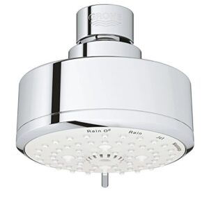 grohe 27591001 tempesta cosmopolitan 100 2.5 gpm 4 spray shower head, starlight chrome