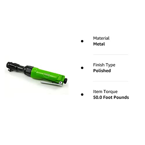 DP Dynamic Power 3/8 inch Professional Air Ratchet Reversible (Green&Black) MAX. TORQUE:50 FT-LBS