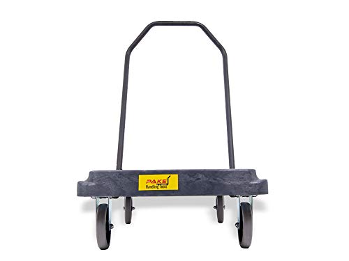 Plastic Platform Folding Cart, 400 lb. Cap, 31"x20" Platform, Versatile and Heavy Duty Rolling Dolly Cart with Wheels, 8.5" Platform Height, Pake Handling Tools