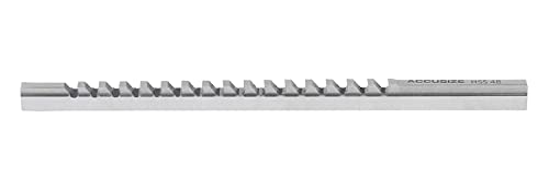 Accusize Industrial Tools 4Mm-B Keyway Broach, 19/64'' to 1-11/16'' Length of Cut, Requires 1 Shim, 5001-0006