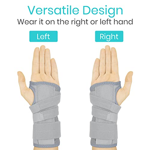 Vive Carpal Tunnel Wrist Brace (Left or Right) - Arm Compression Hand Support Splint - for Men, Women, Kids, Bowling, Tendonitis, Arthritis, Athletic Pain, Sports, Golf - Universal Adjustable Fit