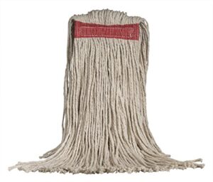 m2 professional 12oz cut-end cotton mop, wet mop replacement head, 1-inch headband - case of 12 - mw-cc12b