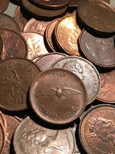 roll canadian cents canada pennies 50 coins set 1940's to present great for collectors