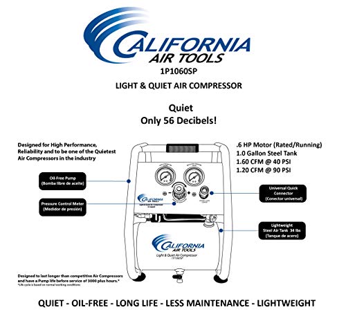 CALIFORNIA AIR TOOLS CAT-1P1060SP GAL 56DB Air Compressor