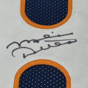 Framed Autographed/Signed Mike Ditka 33x42 Chicago Blue Football Jersey JSA COA