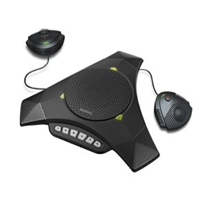 meeteasy mvoice 8000 ex-b expandable bluetooth speakerphone for softphone and mobile phone conference call (expansion mic included)