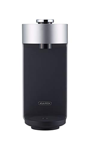 Coway Aquamega 100 Countertop Water Purifier with Three-Stage Water Purification, Direct-Flow, and Easy Installation (Black/Silver), 15.8 x 5.1 x 12.1