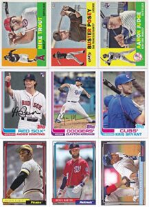 2017 topps archives series mlb baseball complete mint 300 card set loaded with stars, rookies and hall of famers babe ruth, aaron judge plus