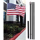 Flags Importer 10ft Aluminum (Black) Outdoor Pole with Ground Spike