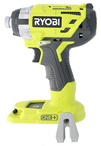 Ryobi P238 18V One+ Brushless 1/4 2,000 Inch Pound, 3,100 RPM Cordless Impact Driver w/ Gripzone Overmold, Belt Clip, and Tri-Beam LED (Power Tool Only, Battery Not Included)