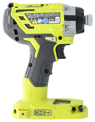 Ryobi P238 18V One+ Brushless 1/4 2,000 Inch Pound, 3,100 RPM Cordless Impact Driver w/ Gripzone Overmold, Belt Clip, and Tri-Beam LED (Power Tool Only, Battery Not Included)