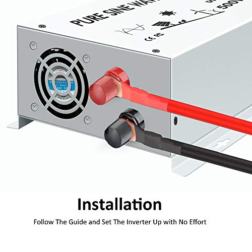 WZRELB 500w Pure Sine Wave Solar Power Inverter 24v DC to 120v AC 60hz