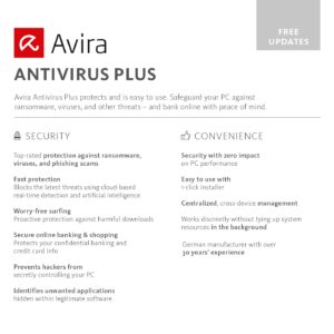 Avira Antivirus Plus 2018 | 2 Device | 2 Year | Download [Online Code]