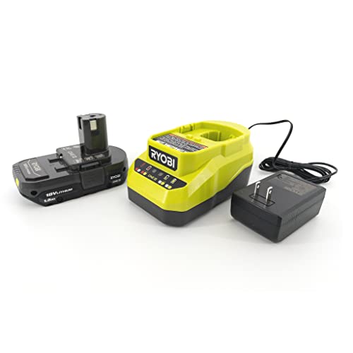 Ryobi P737D 18-Volt One+ Tire Inflator Bundle with Battery, Charger and Buho Flashlight