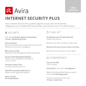 Avira Internet Security Plus 2018 | 1 Device | 1 Year | Download [Online Code]