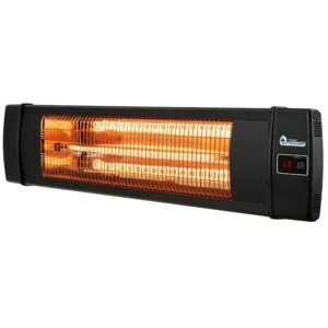 dr infrared heater dr-238 carbon infrared outdoor heater for restaurant, patio, backyard, garage, and decks, standard, black