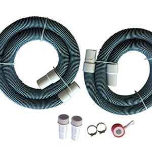 FibroPool Professional 1 1/2" Swimming Pool Filter Hose Replacement Kit (6 Feet, 2 Pack)