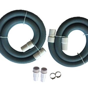 FibroPool Professional 1 1/2" Swimming Pool Filter Hose Replacement Kit (6 Feet, 2 Pack)