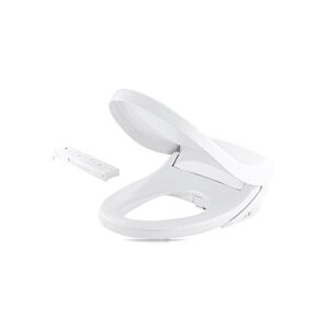 kohler bd-n45ous-n0 novita elongated bidet toilet seat, heated bidet seat with adjustable bidet sprayer for existing toilets with remote control, white