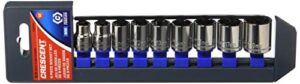 crescent 9 pc. 3/8" drive 12 point standard metric socket set - csas5n