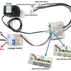 Taidacent Fully Automatic Water Level Controller Water Tank Automatic Filling System Water Pump Controller with Three Non Contact Water Level Sensors