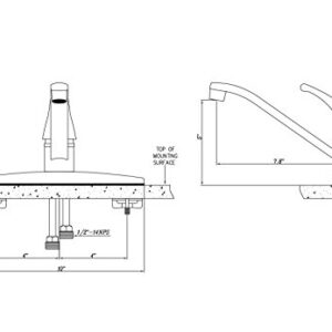 Dura Faucet DF-NMK600-SN RV Swivel Kitchen Sink Faucet (Brushed Satin Nickel)