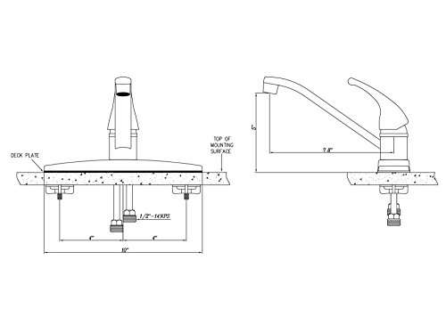 Dura Faucet DF-NMK600-SN RV Swivel Kitchen Sink Faucet (Brushed Satin Nickel)