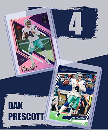 Dak Prescott Football Cards Gift Bundle - Dallas Cowboys (5) Assorted Trading Cards