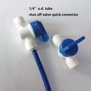 Malida Water purifier quick connector,RO water 1/4 tubing, RO water filter fittings, 1/4 inch tubing blue 10 meters + quick connect 12pcs