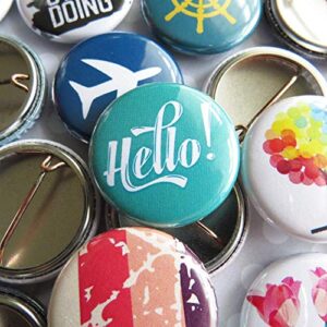 random pin back button pins - bulk resale wholesale lot - 1” (one inch) mini size - 10-200 per unique set