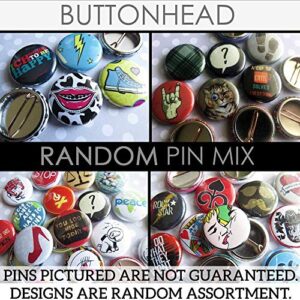 Random Pin Back Button Pins - Bulk Resale Wholesale Lot - 1” (One Inch) Mini Size - 10-200 Per Unique Set